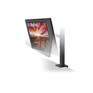 LG 27” 27BN88U-B Ergo IPS UHD 4K Ultrafine™ Monitor (3840x2160) with Ergonomic Stand & C-Clamp, USB Type-C™, DCI-P3 95% (Typ.) & VESA DisplayHDR 400