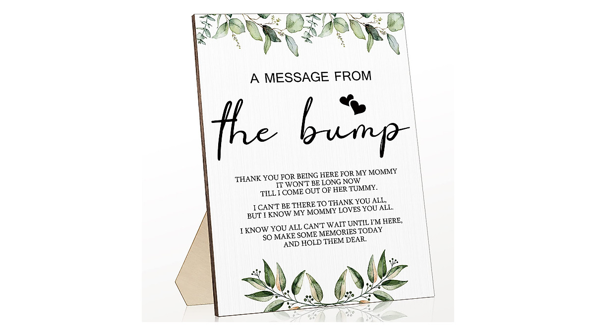Elegant Baby Shower Game Sign - Fun Table Decor