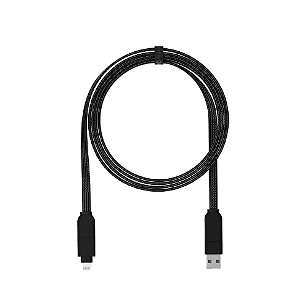 inCharge X - The 100W Swiss Army Knife of Cables, Portable Keyring Compatible with Apple iPhone/USB/USB-C/Micro USB Cable for All of Your Devices (Black-Cable)