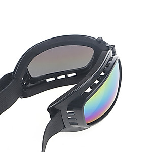 Kocome Foldable Safety Goggles for Ski Snowboard Motorcycle, Eyewear Glasses Eye Protection (Colorful)