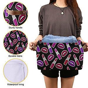 ALAZA Love Lipstick Lips Foldable Storage Box Storage Basket Organizer Bins with Handles for Shelf Closet Living Room Bedroom Home Office 1 Pack