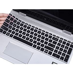 Keyboard Cover for HP Laptop 15.6" 15-dw 15-dy 15-ef 15-cc/cs 15t-dw400 15-dy5033dx 15-dy5073dx 15-dy5399nr dy5599nr 15-dy2703dx dy2702dx 15-ef2099nr 15-dw1083wm, HP Spectre x360 15-ch011dx Skin,Black