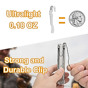 Heavaluefit Durable Pocket Clip for LEATHERMAN Surge, Made of High Quality Stainless Steel, Quick Install and Remove Clip Accessories Perfcet for LEATHERMAN Surge (Sliver)