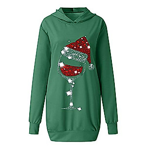 Merry Christmas Sweatshirt for Women Hoodies for Women Graphic Snowman Reindeer Cute Printed Color Block Pullovers tie dye Snaps Button Down high-Low Flannels Womens Dresses Casual Pullover