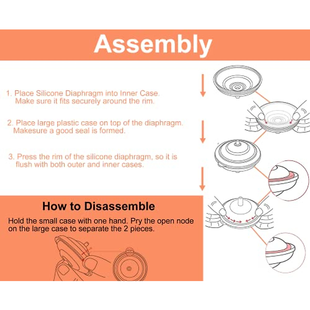 Loveishere Duckbill Valves and Silicone Diaphragm, Compatible with Momcozy/TSRETE/PADRAM/LoveOfLive/OMFMF Breast Pumps Replace momcozy S9|S10|S12 Pump Parts/Accessories,4pcs Set