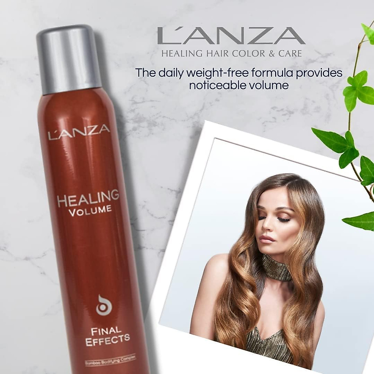 L'ANZA Healing Volume Final Effects Hair Spray with Strong Hold Effect, Boosts Shine, Volume, and Thickness for Fine and Flat Hair, Rich With Bamboo Bodifying Complex and Keratin (10.6 Fl Oz)