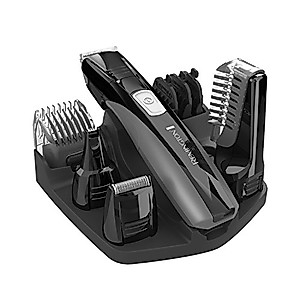 Remington Head to Toe Advanced Rechargeable Powered Body Groomer Kit, Beard Trimmer (10 Pieces), 6.3 Inch