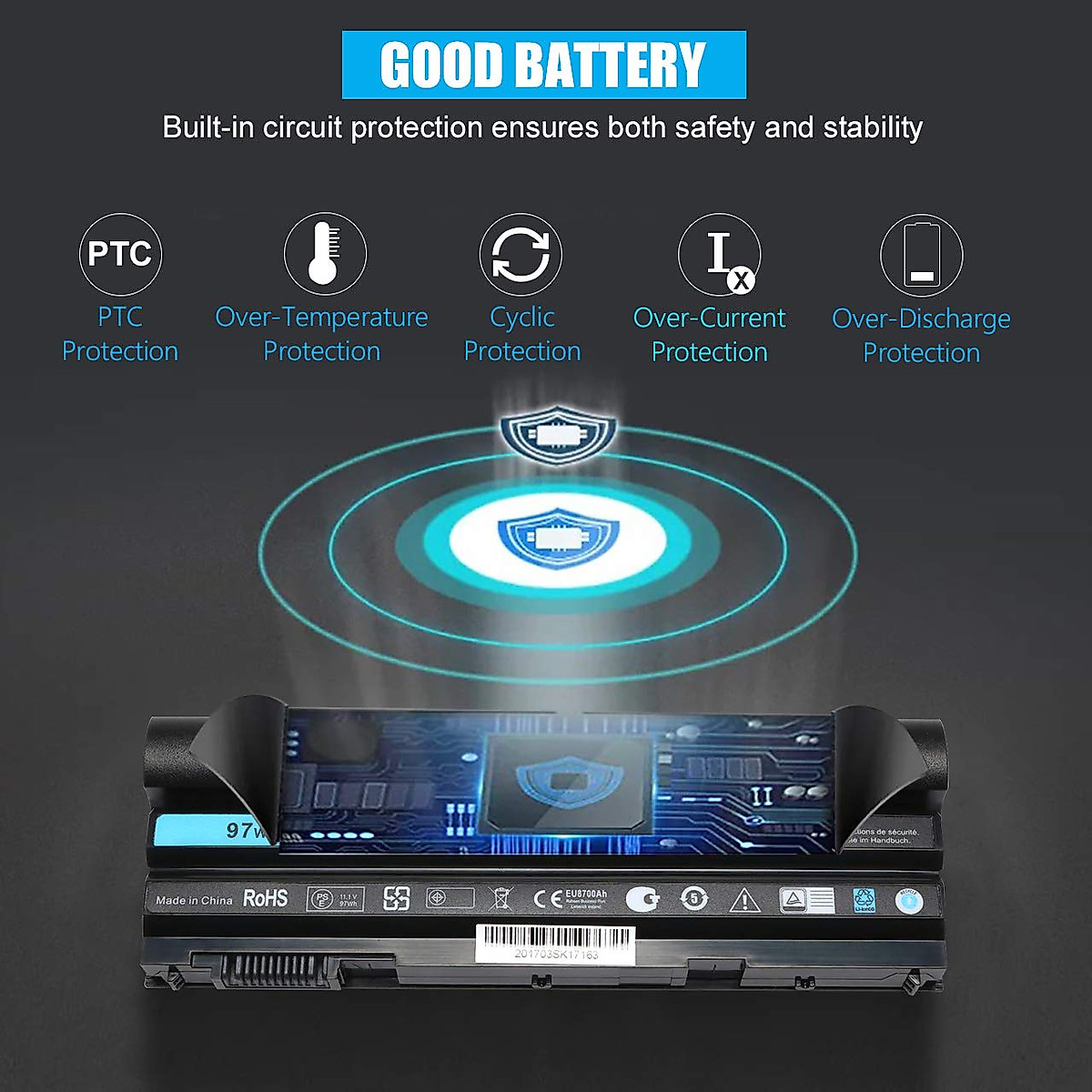 SOLICE 97WH M5Y0X Laptop Battery for Dell Latitude E6420 E6430 P25G001 E6520 P14F001 E6530 E5420 E5520 E5430 E5530 P28G-001 E6440 E6540 0 P299 F001 Vostro 3460 3560 Precision M2800 N3X1D T54FJ