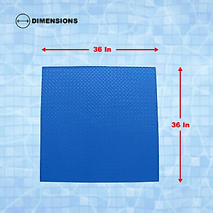Poolzilla Swimming Pool Ladder Mat - 36" x 36" - Premium Protective Pad for Liner