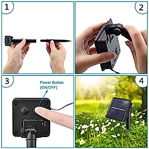 BOLWEO 2 Pack Solar Powered String Lights, Solar Fairy Lights,16.4Ft 50LED Waterproof Wire Lighting for Indoor Outdoor Christmas Tree Halloween Diwali Home Garden Decoration(Warm White)