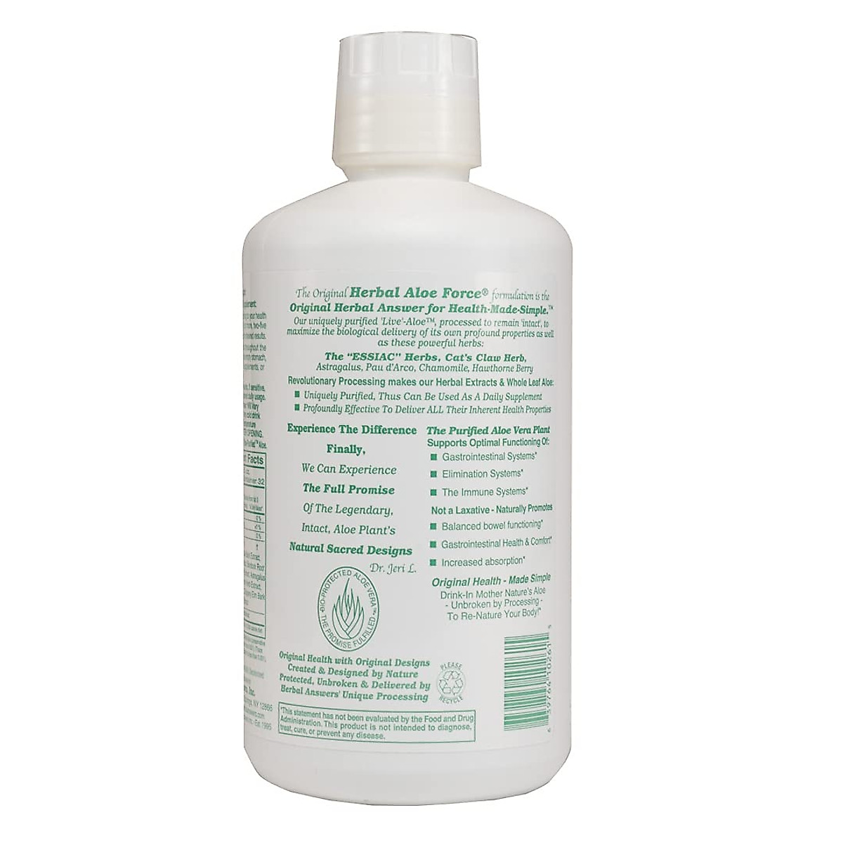 Herbal Answers Herbal Aloe Force Aloe Vera and Herbal Dietary Supplement, 32 fl oz