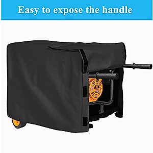 Jorohiker Generator Cover Waterproof 32 x 24 x 24 inch, Heavy Duty Thicken 600D Polyester Universal Generator Cover for Portable Generators 5000-10000 Watt, Black