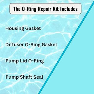 Carjo Southeastern Accessory Pool Pump O-Ring Seal Repair Kit for Hayward(R)* Super II Pump Series 3000X Kit 2 - Hayward Super II Pump Parts