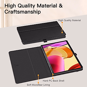 Fintie Folio Case for Amazon Fire Max 11 (13th Generation, 2023 Release) - Premium Vegan Leather Slim Fit Folding Stand Cover for Fire 11 Max Tablet with Auto Sleep/Wake, Black