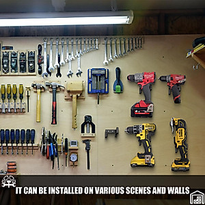 YAMTO 2pcs Power Tool Organizer,Heavy Duty Pegboard Wall Organizer,Stainless Steel, Electric Drill Storage Rack,Perfect for Storage Garages, Homes, Sheds, Workshops, Backyard Shops, etc