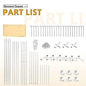 Quictent 10'x20' Heavy Duty Carport Gazebo Canopy Garage Outdoor Car Shelter Beige (with Windows)