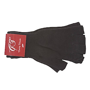 Gravity Threads Unisex Warm Half Finger Stretchy Knit Fingerless Gloves, Kelly Green