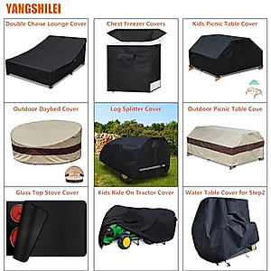 YANGSHILEI Outdoor Daybed Cover, 75 inch Patio Daybed Covers Waterproof,Round Daybed Covers,Patio Furniture Covers for Round Daybed Sofa, khaki