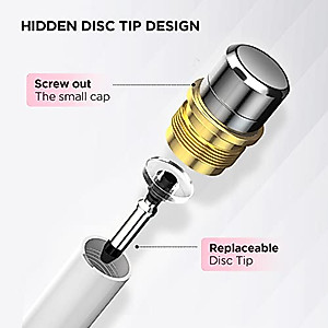 OASO Stylus Pen for Touch Screens, Disc Tip & Magnet Cap Styli Pencil Compatible with Apple iPad pro/iPad 6/7/8/9/iPhone/Samsung Galaxy Tab A7/S7/Fire HD 7/8/10 Plus Tablet/All Touch Devices