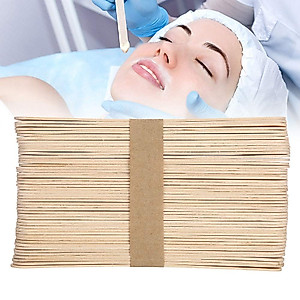 Wax Applicator Sticks, 100pcs Wooden Disposable Epilation Wax Tool Wax Waxing Wood Body Hair Removal Sticks Applicator Wax Spatulas Applicator for Mask Hair Remove Cream Ice Cream Stick