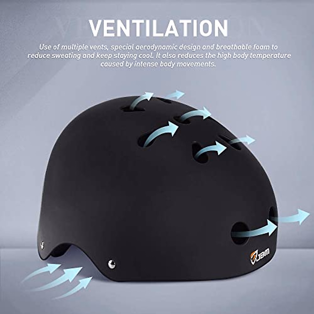 JBM Youth & Adult Full Protective Gear Set, Multi-Sport Helmet, Knee Pads and Elbow Pads with Wrist Guards, Full Protection