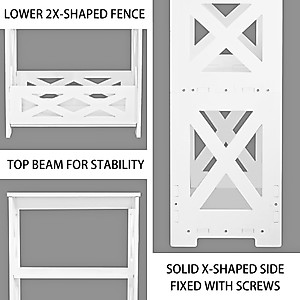 BYFU White Side Table, Small End Table with Storage Shelf, 3-Tier Nightstand Bedside Table Bookshelf Bookcase Display Rack for Small Spaces Bedroom Bathroom Living Room Office