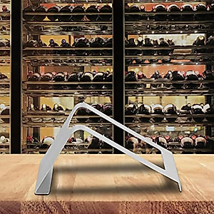 Wine Holder,Stainless Steel Single Wine Bottle Rack Wine Storage Holder Red Wine Display Stand for Kitchen Pantry Cabinet Bar
