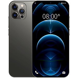 i12 Pro MAX Unlocked Smartphone 6.7 in HD Screen Mobile Phone Dual Sim Android 10.0 4 Camera Cell Phone RAM:12G,Storage Capacity:512GB US Plug Color (White)