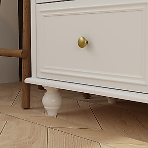 Hitow 9 Drawer Dresser for Bedroom, Modern Drawer with Wide Drawers and Wood Legs, Floor Storage Organizer Chest of Drawers for Living Room, White (15.7" D x 63" W x 31.5" H)