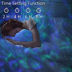 Wave Projector Outdoor, Ocean Wave Light Projector with Remote Control, Waterproof LED Projector Lamp 3D Water Effect for Xmas New Year Halloween Birthday Wedding Party Kids Adult Indoor Outdoor