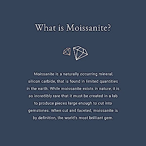 Charles & Colvard Created Moissanite 8mm Round Cut Engagement Ring for Women | 3.1 cttw DEW | Lab Grown | Solid 14K White Gold with Rhodium | Size 9