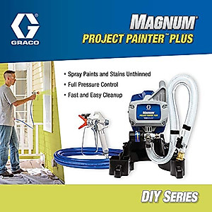 Graco Magnum 257025 Project Painter Plus Paint Sprayer, Multicolor & 243040 Extension with RAC IV Tip Guard, 10-Inch, Gray