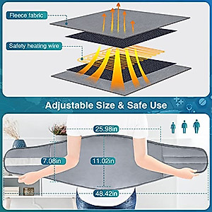 Heating Pad Toberto XL Electric Heating Pad for Back Pain and Cramps Relief,4 Timer Settings,11”x 48”Large Heating Pad with Auto Off and 6 Heat Setting for Period Cramps,Neck and Shoulders