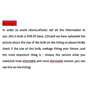 Best to Buy® (6-Pack) Warm White Dimmable Tower 3W 36SMD2835 GY6.35 Base Bi Pin LED Halogen Replacement Bulb, 12V -30V AC/DC, Desk Lamps, Pendant Lights, Puck Lights, Under-Counter Light...