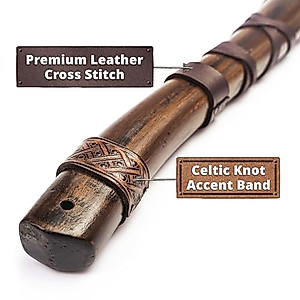 Norse Tradesman 14" Viking Throwing Axe - Fully Sharpened Norse Hand-Axe - Carbon Steel Axe Head with Premium Leather Cross-Stitch