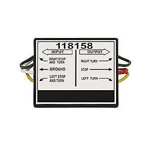Tekonsha 118158 Taillight Converter for Connecting Tow Vehicles w/2 Wire Systems to Towed Vehicles w/3 Wire Systems
