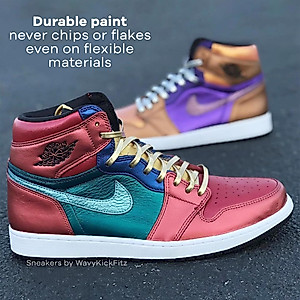 Jacquard Lumiere 8oz Fabric Paint Pearlescent Magenta - Metallic Paint for Fabric, Leather, Canvas, Paper and Wood - Light-bodied Metallic Acrylic Paint - Lightfast & Vibrant Metallic Acrylic Paints