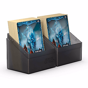 Ultimate Guard Boulder 80+, Deck Case for 80 Double-Sleeved TCG Cards, Onyx, Secure & Durable Storage for Trading Card Games, Soft-Touch Finish