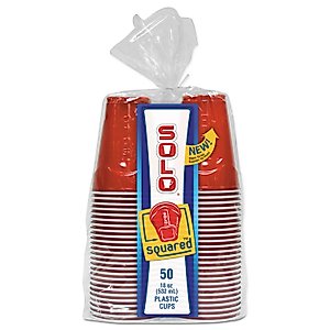 Solo Assorted 18-Ounce Color Plastic Cups, 50 Count