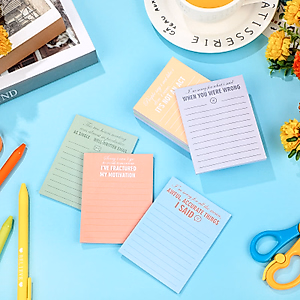 Funny Notepads with Sayings Sticky Funny Office Supplies to Do List Funny Work Assorted Notepad for Workers, 12 Designs, 3 x 3.93 Inch (Classic Style, 12 Packs,)