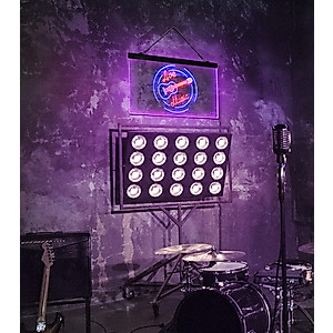 ADVPRO Live Music Guitar Band Room Studio Dual Color LED Neon Sign Red & Blue 16" x 12" st6s43-i2546-rb