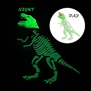 2 Pieces Luminous Bookmark Giant Shark Bookmark Cool 3D Bookmarks 3D Cartoon Animal Bookmark for Kids Boys Girls Men Women, School Supplies (Dinosaur and Shark Style)