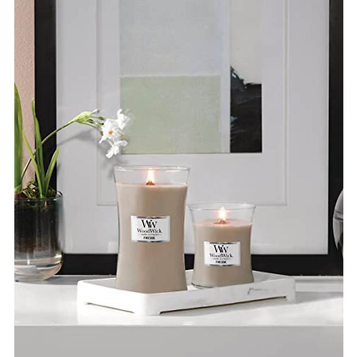 WoodWick Fireside Medium Hourglass Candle, 9.7 oz.