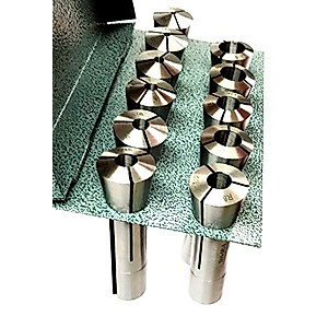 HHIP 4951-0008 11 Piece R8 Collet Set and 12 Piece Collet Rack