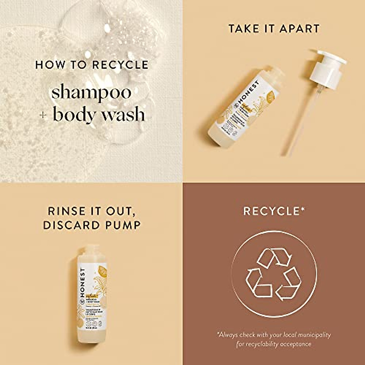 The Honest Company 2-in-1 Cleansing Shampoo + Body Wash | Gentle for Baby | Naturally Derived, Tear-free, Hypoallergenic | Citrus Vanilla Refresh, 10 fl oz