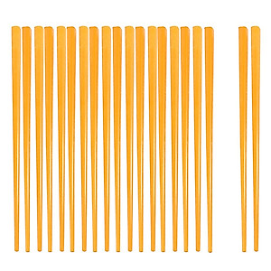 Qtqgoitem Plastic Tableware Tapered Chopsticks 10 Pairs Yellow (Model: 7a8 ef9 6ad 71f 722)