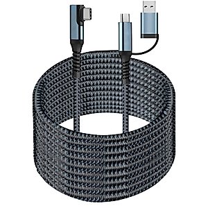 SUMPK VR Link Cable 20FT Compatible for Oculus Quest 2, USB 3.2 Type C to C 5Gbps High Speed Data Transfer & Fast Charging Cord Compatible for Virtual Reality Headset and PC Gaming