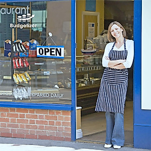 Business Hour Open Closed Sign with Suction Cups - Open Sign for Business - Be Back Sign with Clock