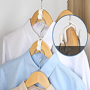 RIIPOO Clothes Hanger Connector Hooks 50PCS, Closet Hangers Hooks Space Saving for Hanging Clothes