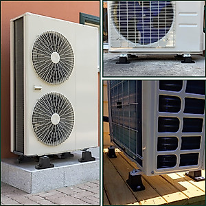 Flehomo 4 Pack Anti-Vibration Rubber Pads, Isolating Mount Bracket for Outdoor Mini Split Air Conditioner Condenser